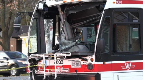 Crashed Public Bus Stock Video Footage | Royalty Free Crashed Public ...