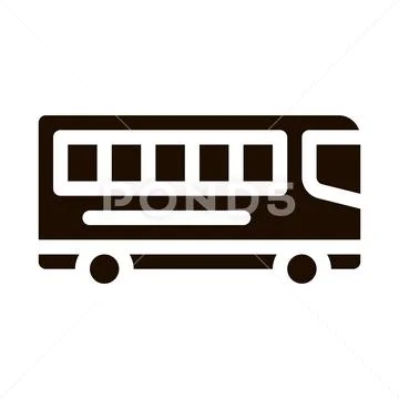 Public Transport Inter-city Bus Vector Sign Icon ~ Clip Art #139854503