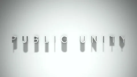 public unity 3D title animation white te... | Stock Video | Pond5