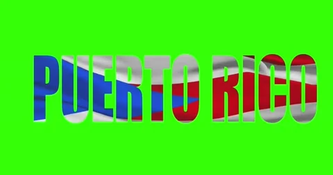 Puerto Rico country lettering word text ... | Stock Video | Pond5