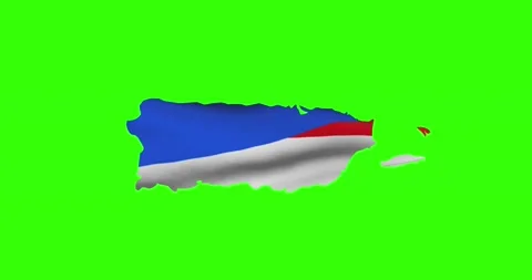 Puerto Rico country shape outline on gre... | Stock Video | Pond5