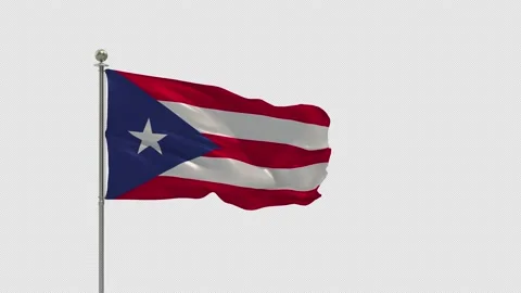Puerto Rico Looping Of The Waving Flag P... | Stock Video | Pond5