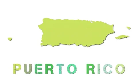 Puerto Rico map with paper regions. Anim... | Stock Video | Pond5