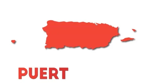 Puerto Rico map showing regions. Animate... | Stock Video | Pond5