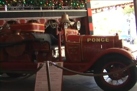 Puerto Rico - Ponce: Old fire truck at F... | Stock Video | Pond5