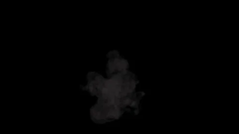 Puff of smoke on alpha background | Stock Video | Pond5
