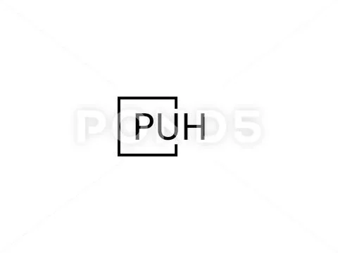 PUH letter initial logo design vector illustration ~ Clip Art #198870587