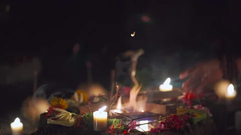 puja or yajna ceremony in India and hind... | Stock Video | Pond5