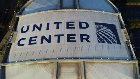 Pull Away Shot of The United Center and ... | Stock Video | Pond5