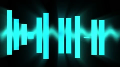 Pulsating audio levels wave bar chart | Stock Video | Pond5