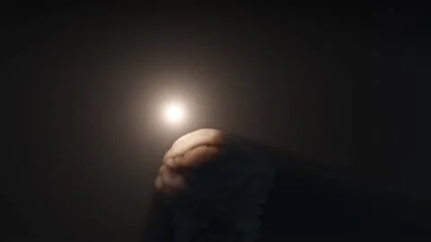 Pulsating light in a column of thick smo... | Stock Video | Pond5