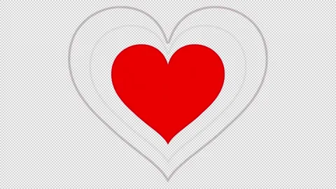 pulsating red heart with alpha channel | Stock Video | Pond5