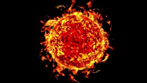 Pulsating red sun on a black isolated ba... | Stock Video | Pond5