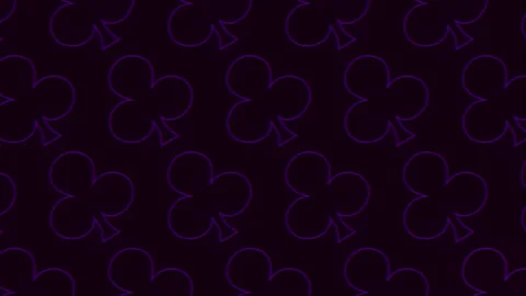 Pulse neon purple clubs card pattern in ... | Stock Video | Pond5