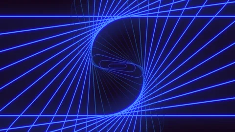 Pulse trace neon blue lines in helix on ... | Stock Video | Pond5