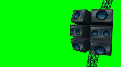 Pulsing speakers on green screen | Stock Video | Pond5