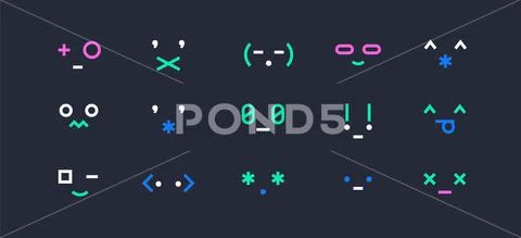 Punctuation smiley face emoticons. Set of emotions: Royalty Free #180559030