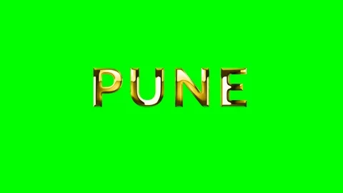 PUNE Animated Text Effect Green Screen B... | Stock Video | Pond5