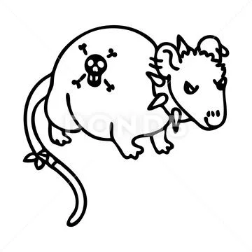Punk rock rat with mohawk illustration clipart. Simple alternative ...