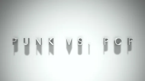 punk vs. pop 3D title animation white te... | Stock Video | Pond5