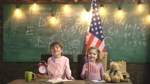 Pupils in classroom at american elementa... | Stock Video | Pond5