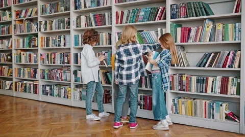 Pupils of elementary school choose usefu... | Stock Video | Pond5