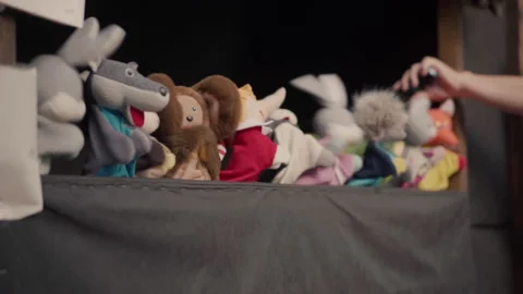 Puppet Show Stuffed Animal Toys Put On H... | Stock Video | Pond5