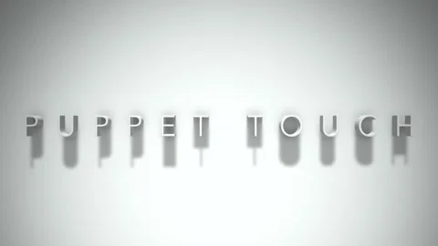 puppet touch 3D title animation white te... | Stock Video | Pond5