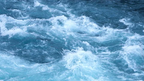 Pure turquoise river with a big current.... | Stock Video | Pond5