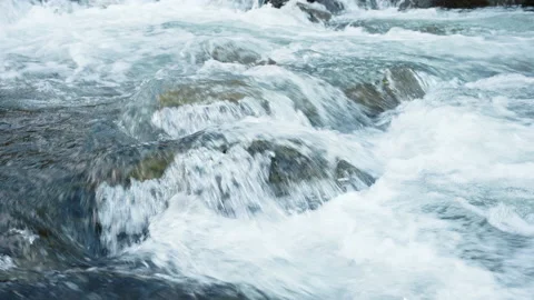Pure Water Stream Running Through Stone ... | Stock Video | Pond5