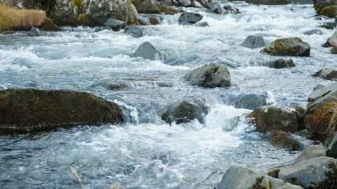 Pure Water Stream Running Through Stone ... | Stock Video | Pond5
