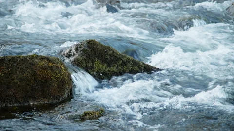 Pure Water Stream Running Through Stone ... | Stock Video | Pond5