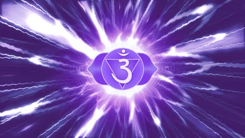 Purple Ajna Third Eye Chakra Anahata Ani... | Stock Video | Pond5