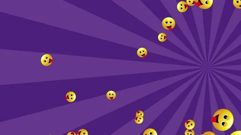 Purple Animated Background Smiley Emotic... | Stock Video | Pond5