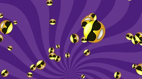 Purple Animated Background Smiley Emotic... | Stock Video | Pond5