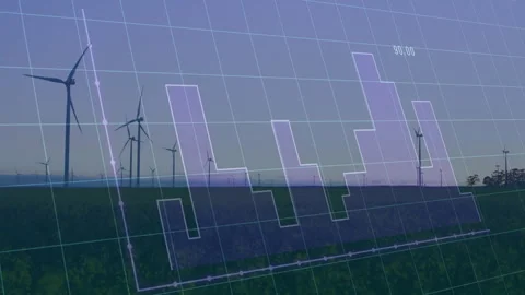 Purple bar chart and line graph overlay ... | Stock Video | Pond5