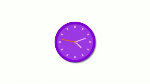 purple color clock animation isolated on... | Stock Video | Pond5