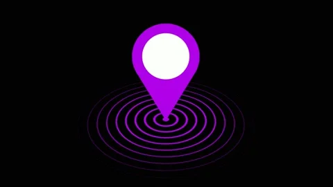 purple color location tracking animated ... | Stock Video | Pond5