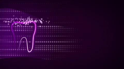 Purple dental background with glowing to... | Stock Video | Pond5