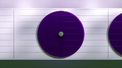 Purple disc moving from right to left on... | Stock Video | Pond5