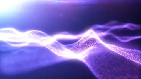 Purple energy glowing magic waves from p... | Stock Video | Pond5