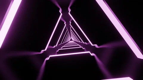 Purple led neon abstract triangles backg... | Stock Video | Pond5