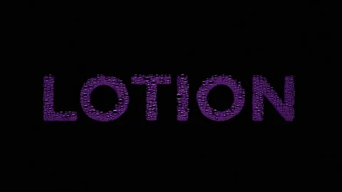 Purple lotion text blown off the wet gla... | Stock Video | Pond5