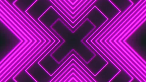 Purple neon crosses in vertigo on black ... | Stock Video | Pond5
