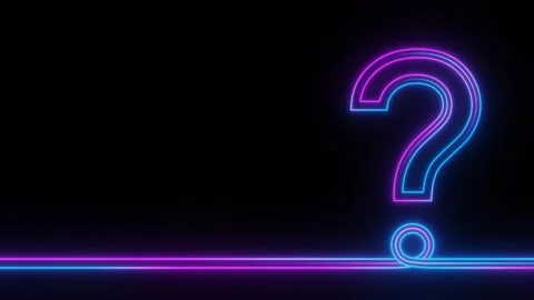 Purple neon question mark loop animation... | Stock Video | Pond5