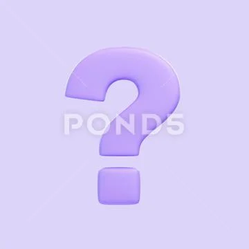 Purple question mark isolated on purple background ~ Clip Art #268441031
