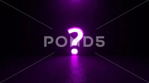 Purple question mark symbol on black background ~ Premium Photo #259901679