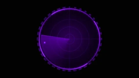 Purple radar HUD animated on black backg... | Stock Video | Pond5