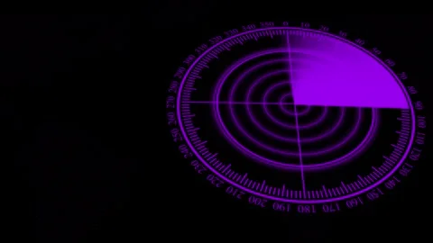 Purple radar screen scanning information... | Stock Video | Pond5