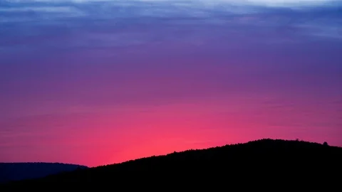 Purple red sky sunset nature landscape b... | Stock Video | Pond5